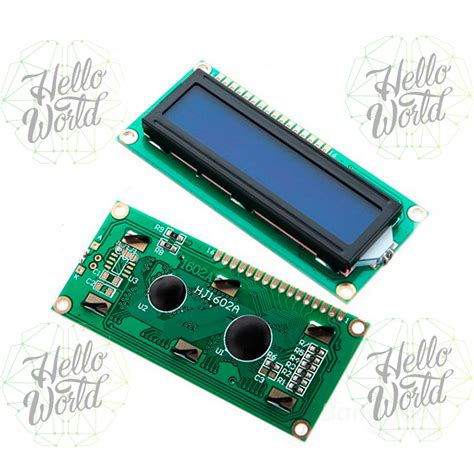 Display LCD 16X2 Fondo Azul Hello World Electronics