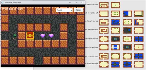 random level generator template for top down view games