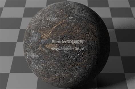 烧焦森林地面贴图 Blender材质球纹理贴图模型下载 Blender3d模型库