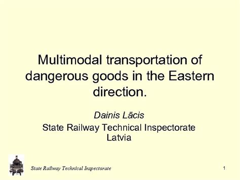 Multimodal Transportation Of Dangerous Goods In The Eastern