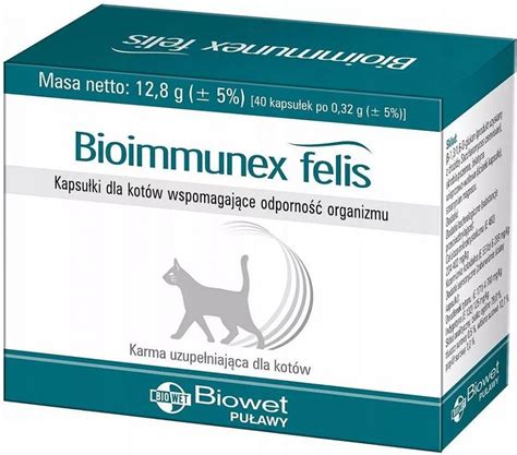Bioimmunex Felis Immunity Booster For Cats 40 Capsules Cat Immunity