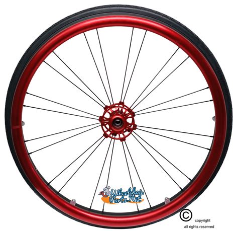 Shivoxx 24x1 38 540 Wheels With Shox G2 Black Tires Red Pushrim