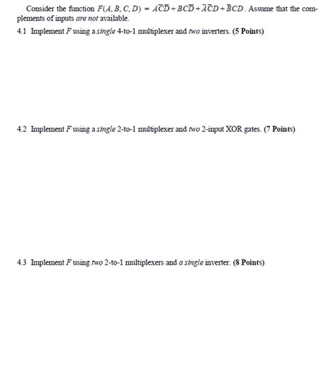 Solved Consider The Function F A B C D ACD Chegg