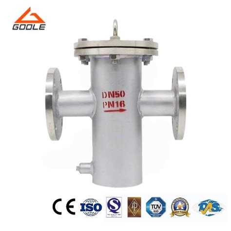 Flanged Ends Jacketed Type Fabricated Simplex Bucket Strainer