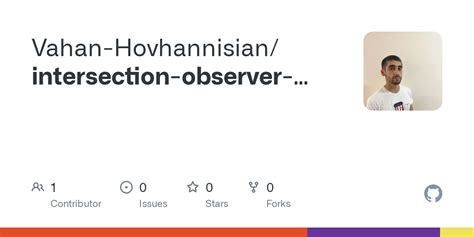 GitHub Vahan Hovanisyan Intersection Observer Examples
