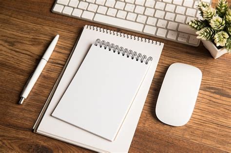 Premium Photo Notepad And Keyboard