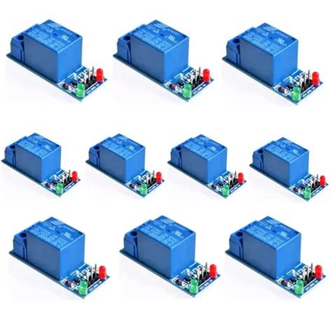 Kit 10x Pcs Rele 1 Canal 5v Automção Para Arduino Frete Grátis