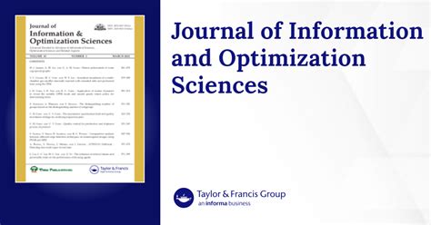 Learn About Journal Of Information And Optimization Sciences