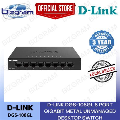 D Link 8 Port Gigabit Metal Unmanaged Desktop Switch Lazada Singapore