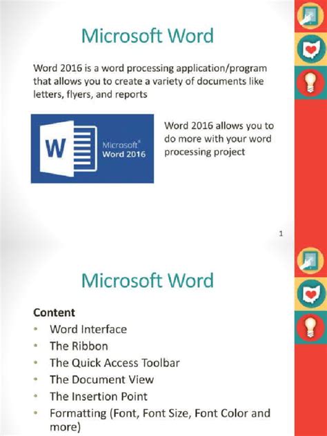 Microsoft Word Basics Pptx 267993600 Pdf