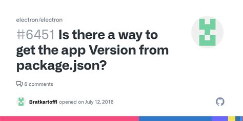 Is There A Way To Get The App Version From Package Json Issue Electron Electron GitHub