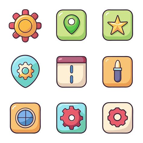 Premium Vector Image Icon Ui Set