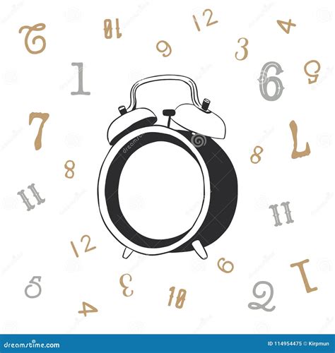 Alarm Clock Lost Time Concept Seamless Pattern Vector Stock Vector Illustration Of Design