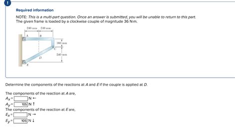 solved note this is a multi part question once an answer