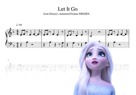 Let It Go Frozen L Piano Sheet Music L Easy Beginner Version Piano