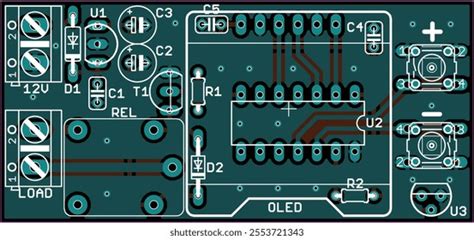753 Digital Technology Printed Circuit Board Diagram Stock Vectors And