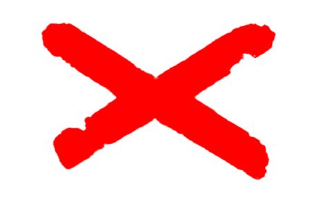 Red X Mark Symbol Grungy 35047942 Png