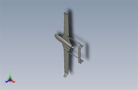 Px 01长航时双尾翼固定翼无人机 Step 模型图纸下载 懒石网