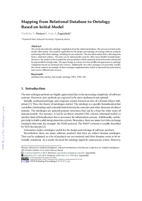 Pdf Mapping From Relational Database To Ontology Based On Initial Model