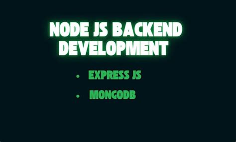 Develop Node Js Backend With Rest Apis Express And Mongodb By Socialmedia Fiverr