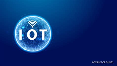 Premium Vector Abstract Iot Internet Of Things Blue Background Image
