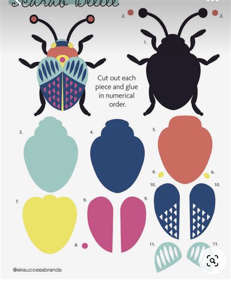 Colorful Insect Cut Out Art Project
