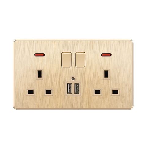 Wall Power Switch Socket Universal 2 1a Dual Usb C Grandado