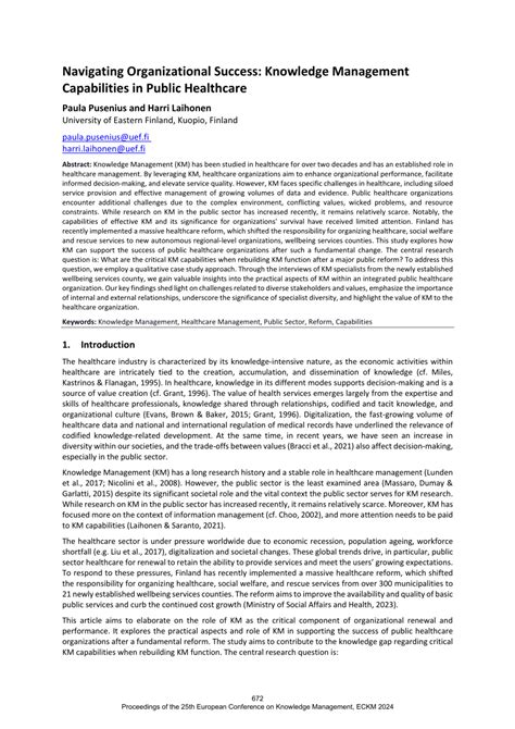 Pdf Navigating Organizational Success Knowledge Management