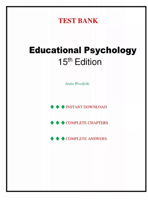 Test Bank For Educational Psychology Active Learning Edition 15th