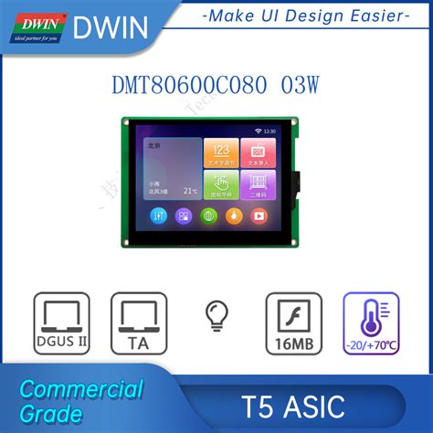 Dwin Inch Touch With Resolution HMI Uart LCD Module Smart LCD Module Touch Display