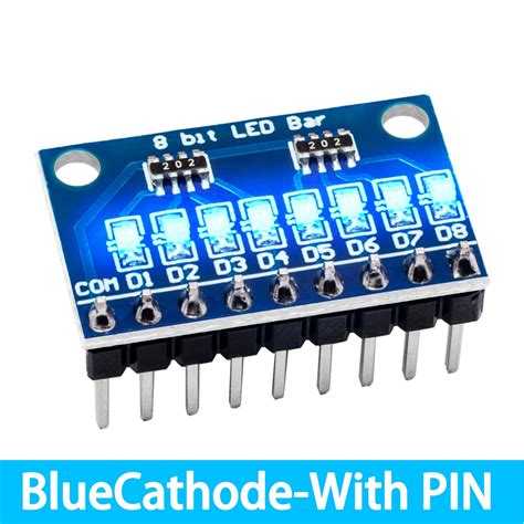 3 3v 5v 8 bit blue red common anode cathode led indicator module