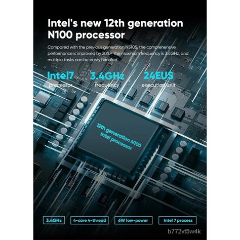 Th Gen Mini PC Intel N Quad Core LPDDR GB Hz Windows Dual RJ LAN HDMI DP X K