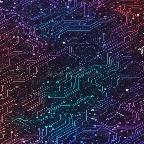 Abstract Colorful Circuit Board Pattern Background Stock Illustration Illustration Of Modern