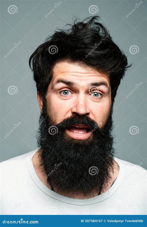 Funny Face Surprised Handsome Man Shocked Male Model With Surprise Expression Wow Amazed
