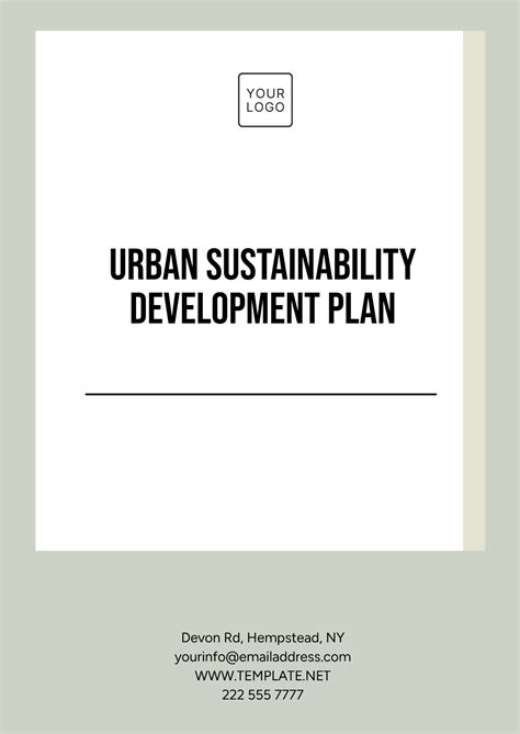 Free Sustainability Plan Templates Editable And Printable