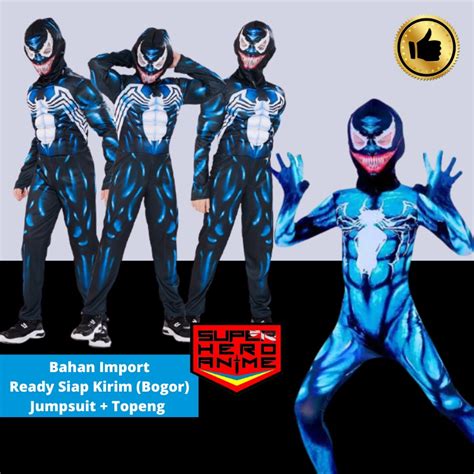 Jual Kostum Venom Anak Import Busa Otot Baju Laki Cowok Karakter ...