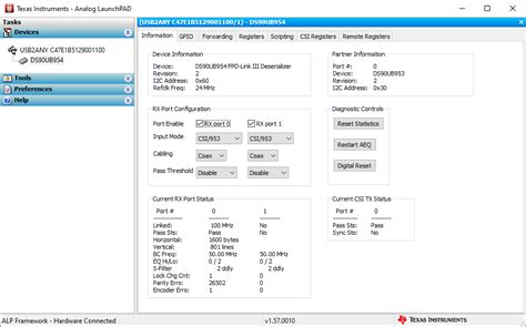 ds90ub954 q1evm sensor embedded line is not passed correctly over
