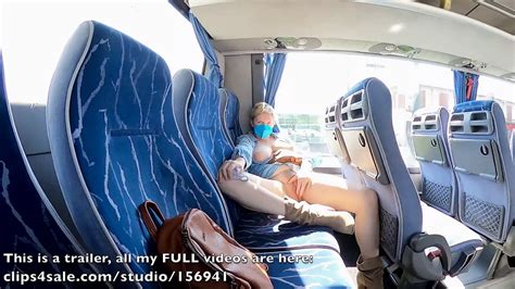 Exhibitionist MILF Flashes And Gets Crossed Legs Orgasm In A Public Bus XHamster