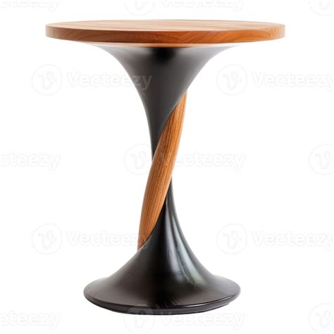 Modern Side Tables Side View Full Length Isolate On Transparency