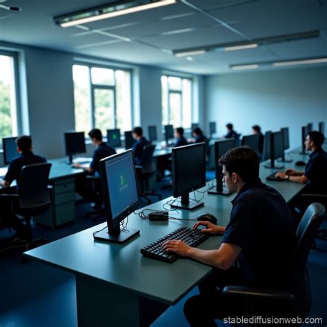 School Computer Room Stable Diffusion Online