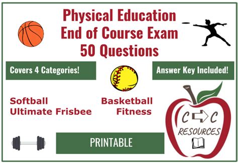 Pe Eoc Exam Softball Basketball Ultimate Frisbee Fitness 50
