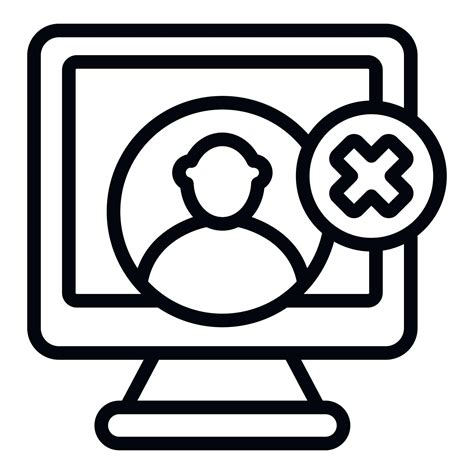 Computer Lock Icon Outline Vector User Cyber 22592641 Vector Art At Vecteezy