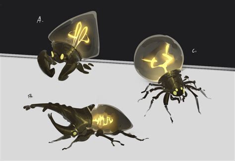 Glowing Bug Characters By Jae Park