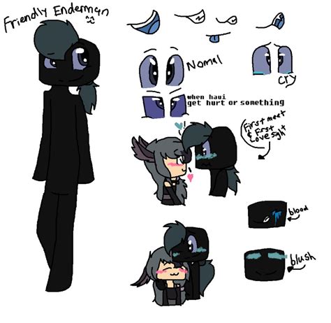 My New Minecraft Oc Eric The Enderman Ref By Fluffriouscorgi On Deviantart