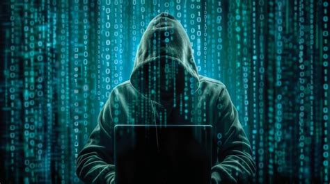 Premium Photo Dangerous Hooded Hacker Cyber Attack System Breaking And Malware Concept