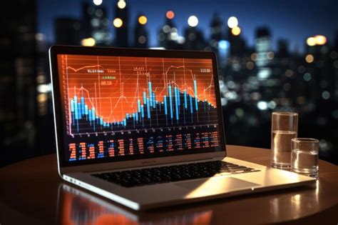 Management System To Make Report Metrics Computer Laptop Graph Premium Ai Generated Image