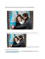 Teenage Sex Education Sex Ed In The Real World Docx Healthy Balance Teenage Sex Education Sex