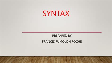 English Grammar Syntax Phrases Clauses Sentencespptx