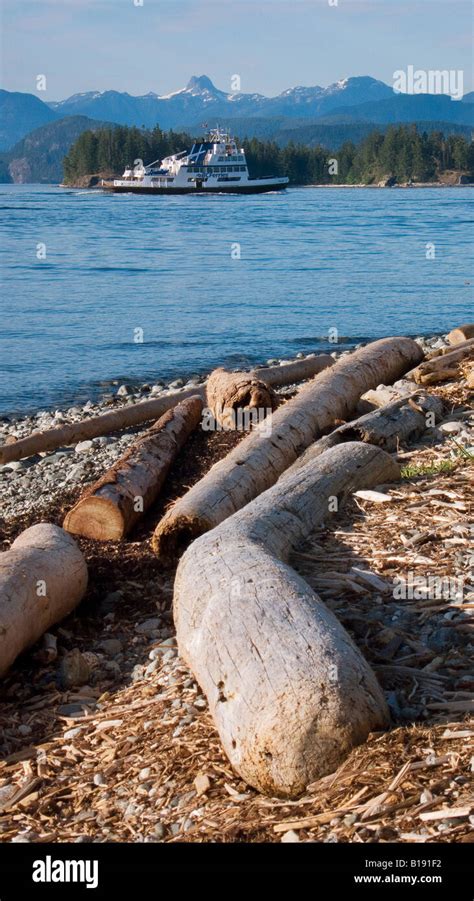 The Bc Ferry Tenaka Carries Cars And Passengers Between Quadra And