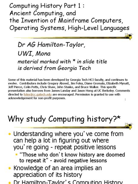 Computing History Part 1 Ancient And Mainframe Computing Pdf Graphical User Interfaces